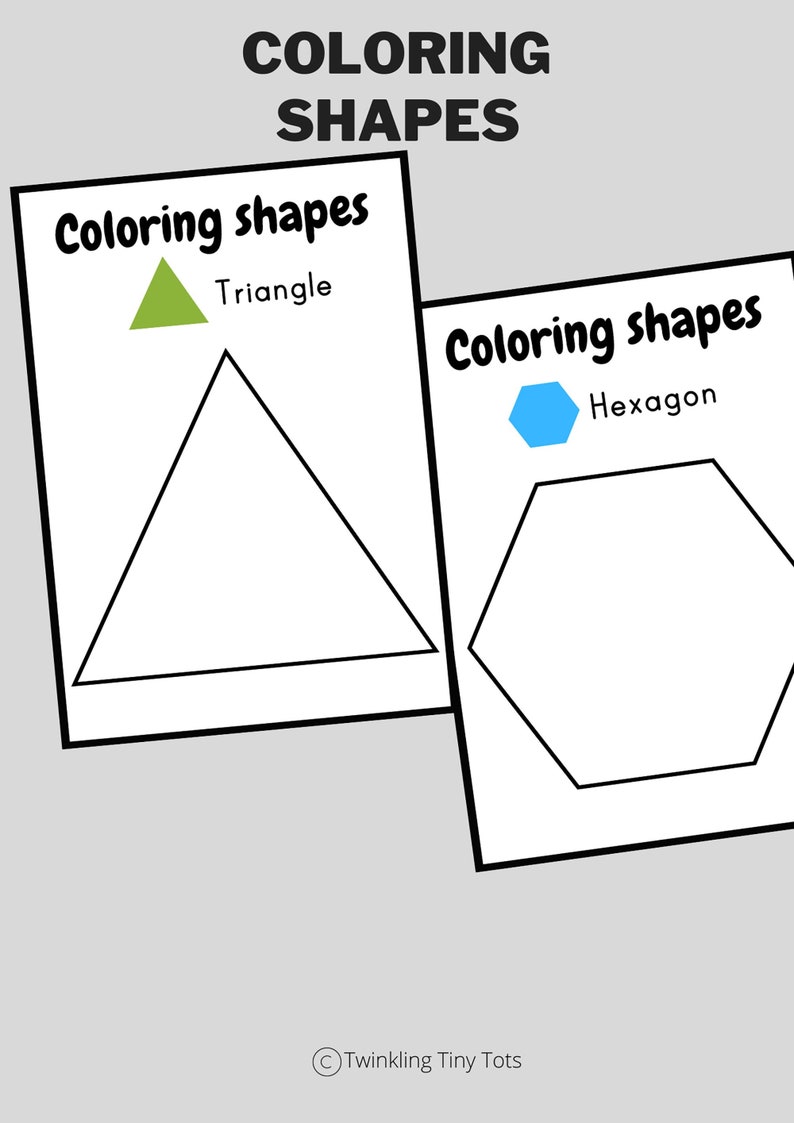 Colouring Shapes Worksheets for Kids/colouring Pages/kindergarten ...