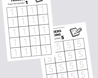 Numbers Tracing Worksheets / Handwriting Practice / Kids - Etsy