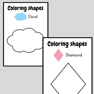 Colouring Shapes Worksheets for Kids/colouring Pages/kindergarten ...