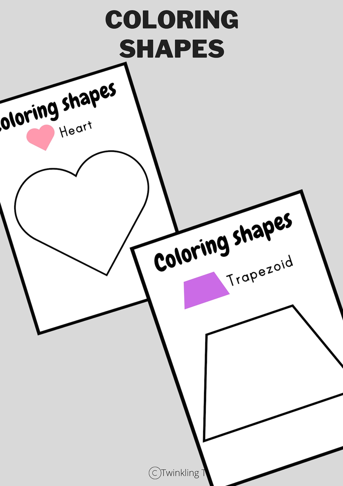Colouring Shapes Worksheets for Kids/colouring Pages/kindergarten ...