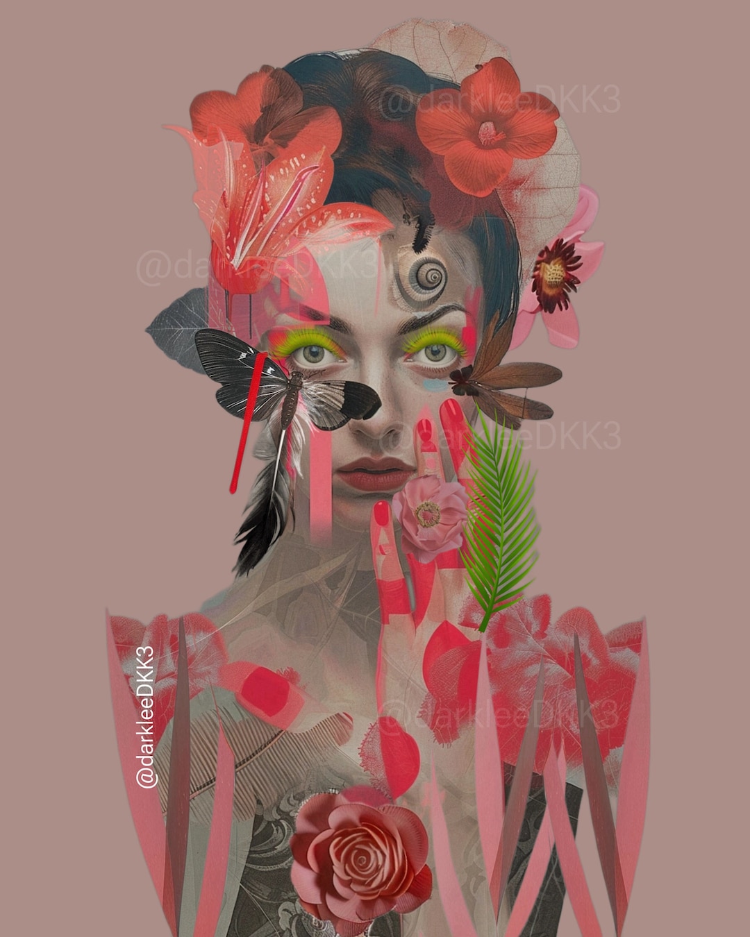 ETERNAL FLAME, Collage, Wall Art, Digital Collage, Conceptual Art ...
