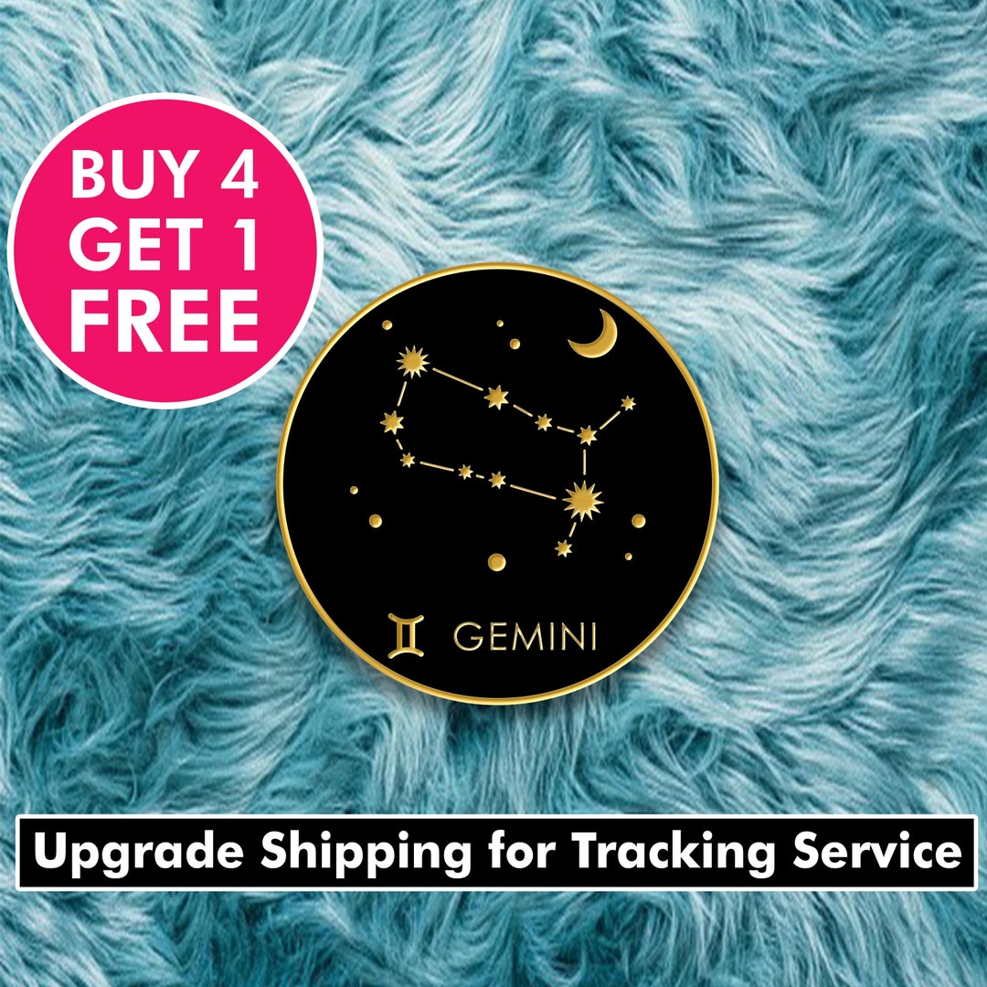 Astrology Gifts Gemini Zodiac Pin Space Enamel Pin Astrologer Gift ...