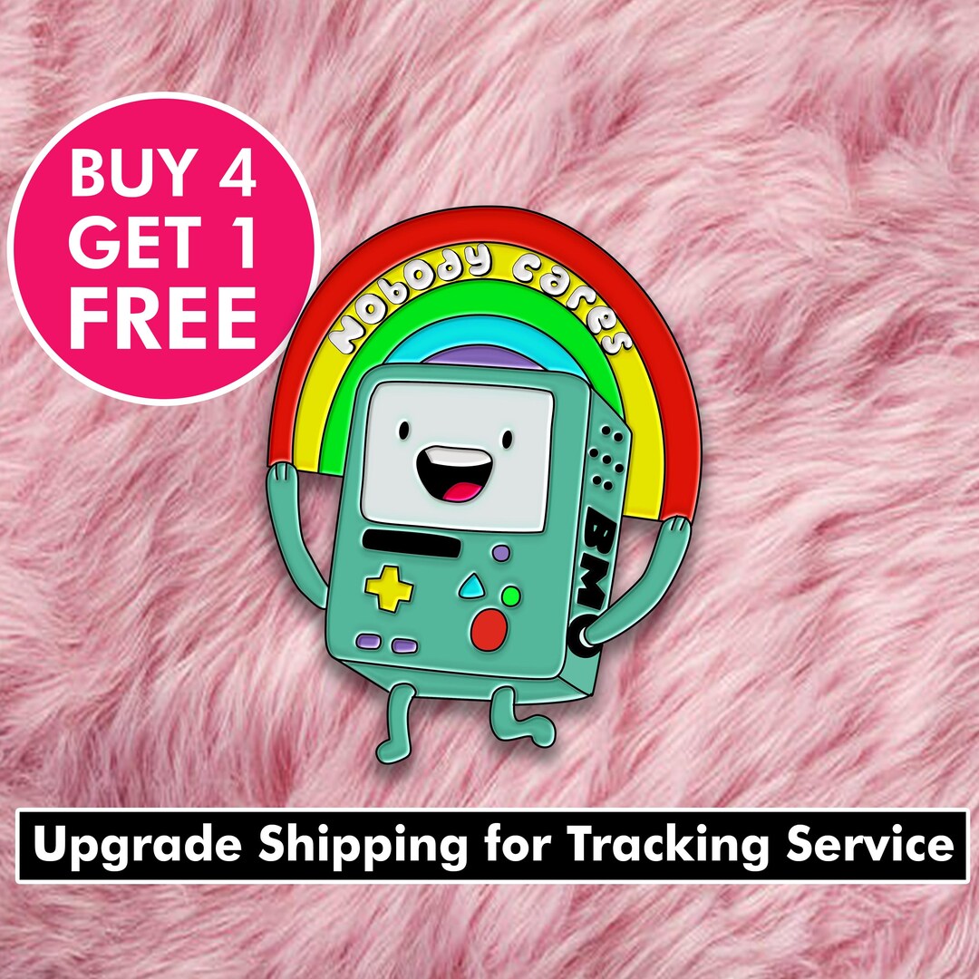 Nobody Cares Bmo Enamel Pin Rainbow Meme Enamel Pins Funny Pin - Etsy