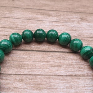 Natural Malachite Stretch Bracelet Natural Gemstone Bracelet - Etsy