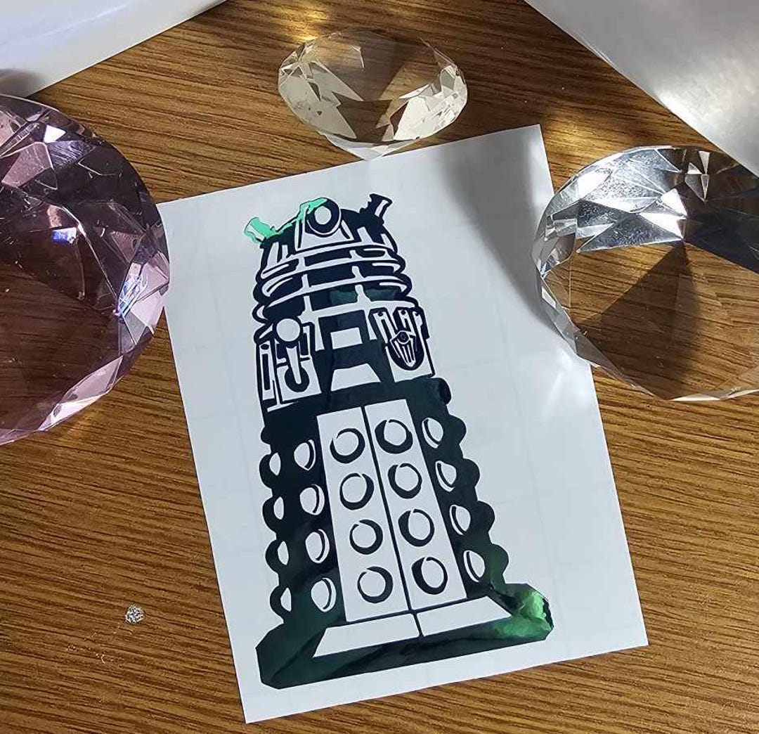Dalek Inspired Decal in Shimmering Holographic or Alternate Colors Made ...