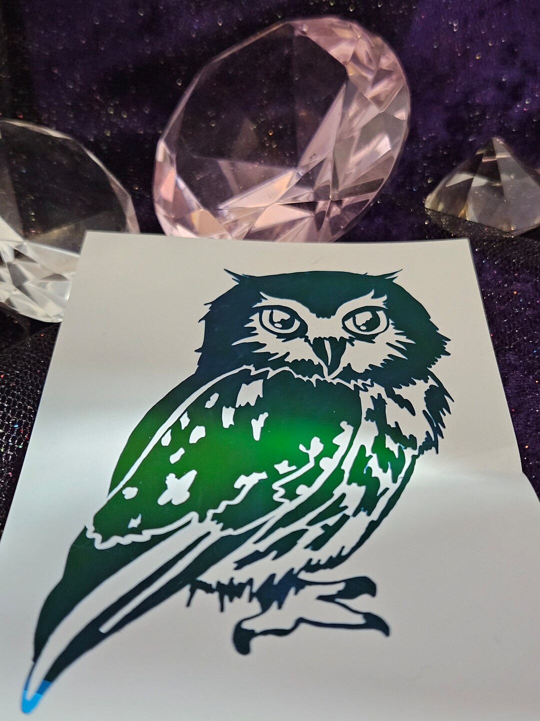 Owl Vinyl Decal in Shimmering Holographic or Alternate Colors Made From ...