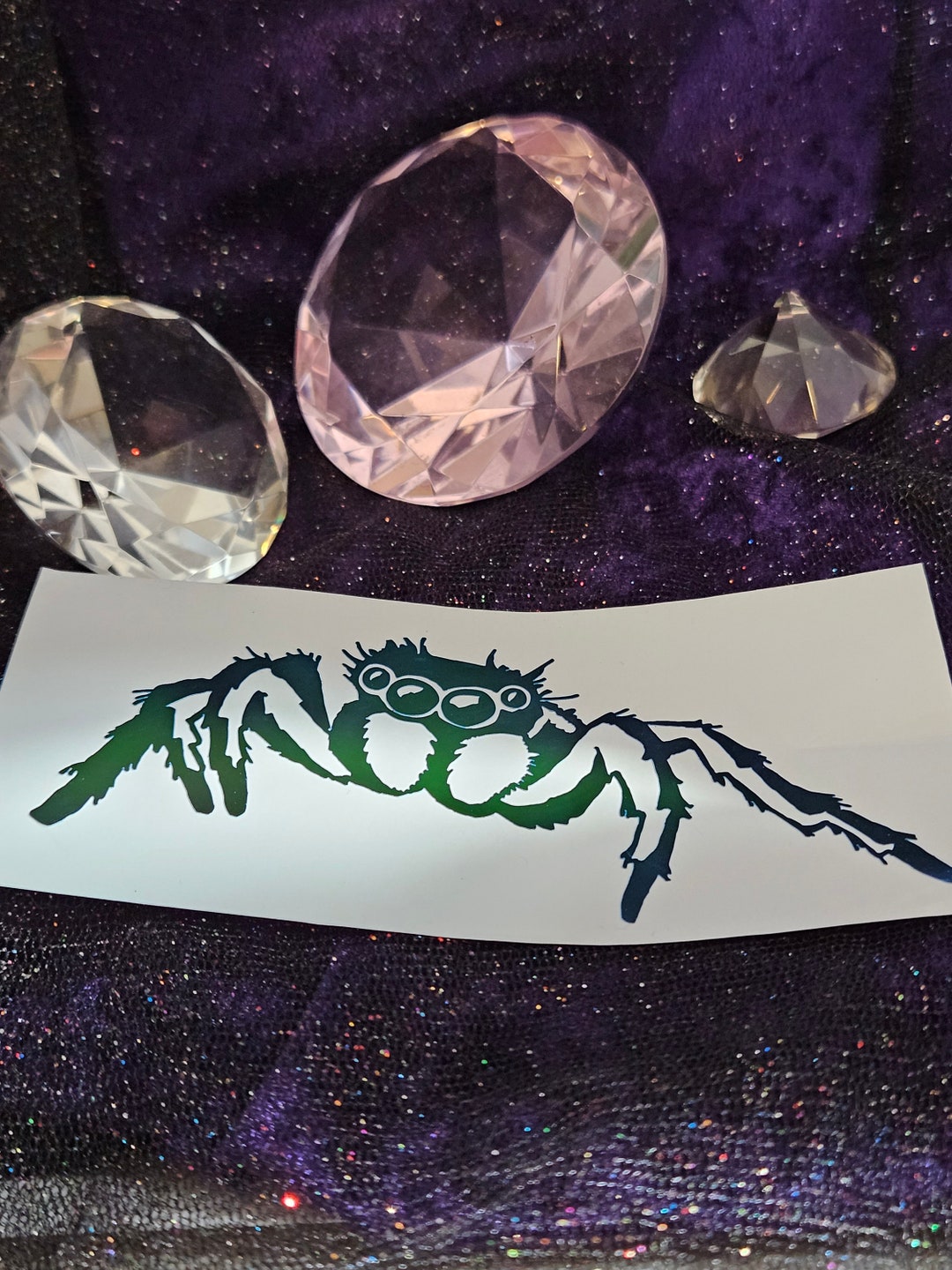 Jumping Spider Vinyl Decal in Shimmering Holographic or Alternate ...