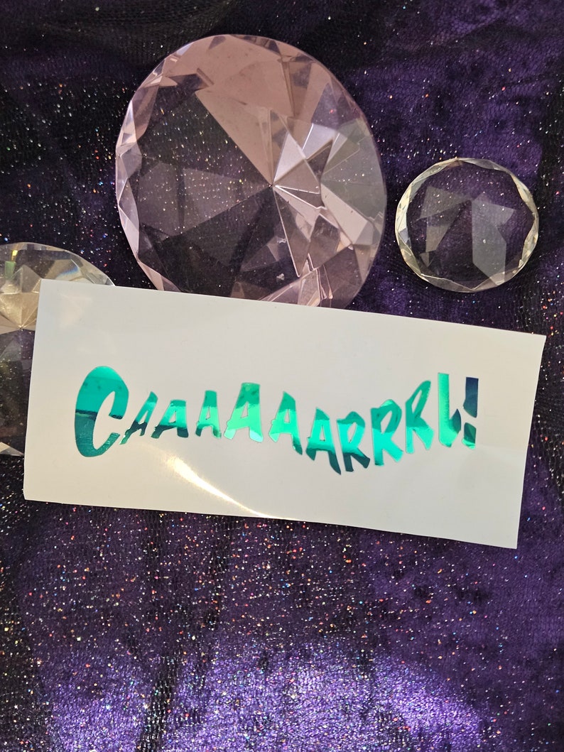 Carl Vinyl Decal in Shimmering Holographic or Alternate Colors Made ...