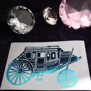 Western Stagecoach Vinyl Decal in Shimmering Holographic or Alternate ...