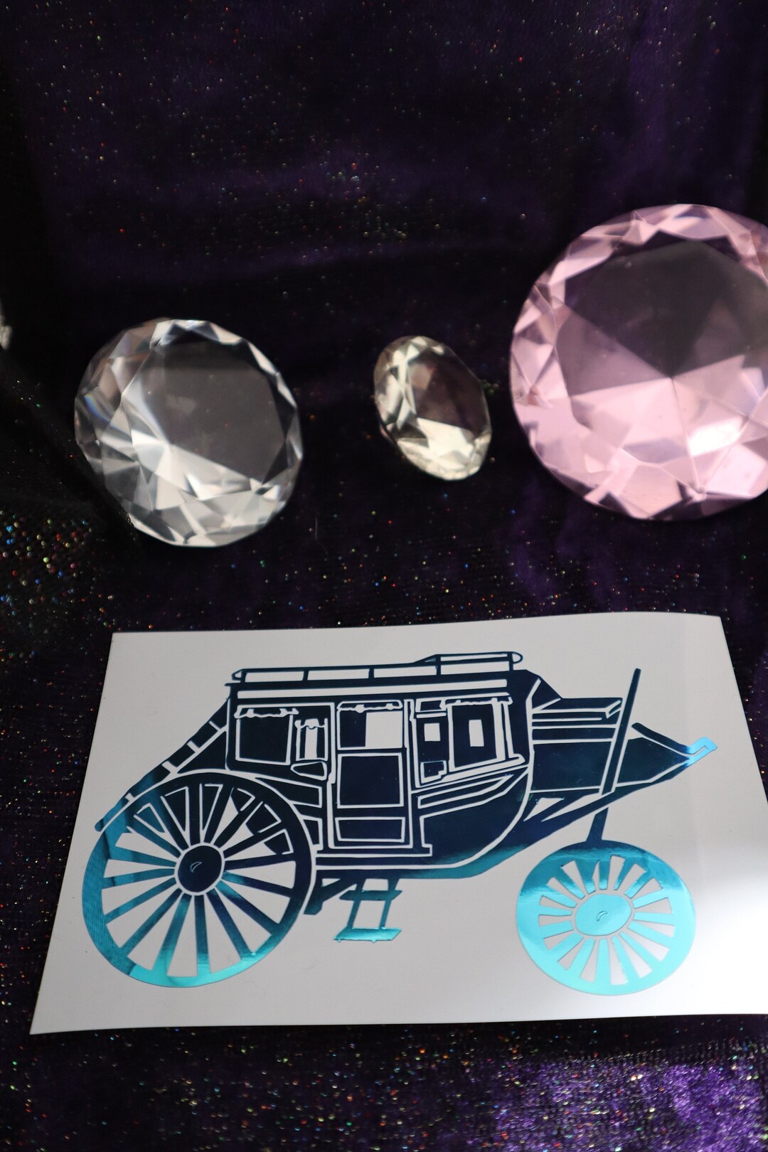 Western Stagecoach Vinyl Decal in Shimmering Holographic or Alternate ...