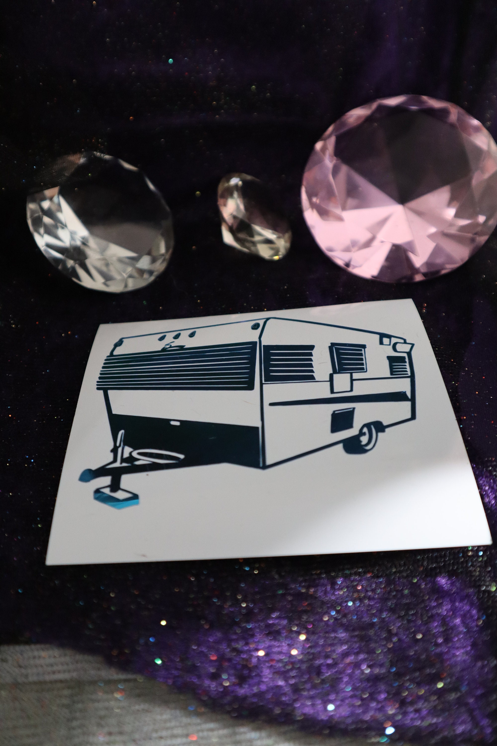 Shasta Trailer Vinyl Decal in Shimmering Holographic or - Etsy