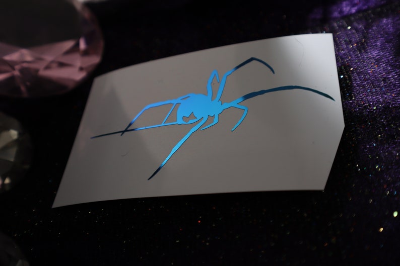 Black Widow Vinyl Decal in Shimmering Holographic or Alternate - Etsy