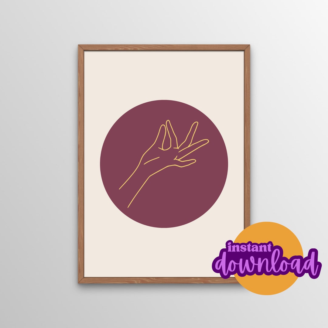Mudra Art Print Printable Art, Wall Prints, Home Decor, Manifest ...