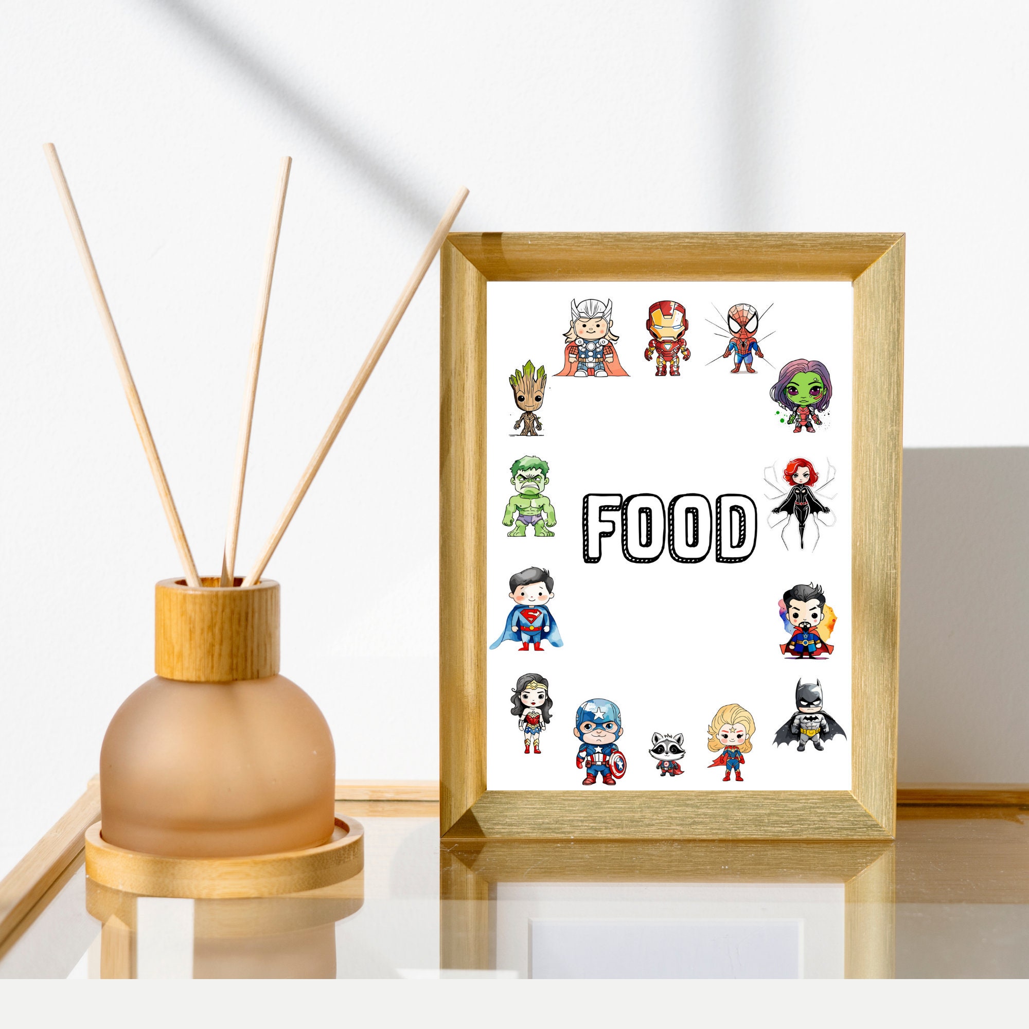 Superhero Food Sign Superhero Table Sign Superhero Birthday - Etsy