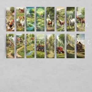 Farm Bookmark Printable, Farm Gift, Dog, Horse, Pig, Bookmark Gift, PDF ...