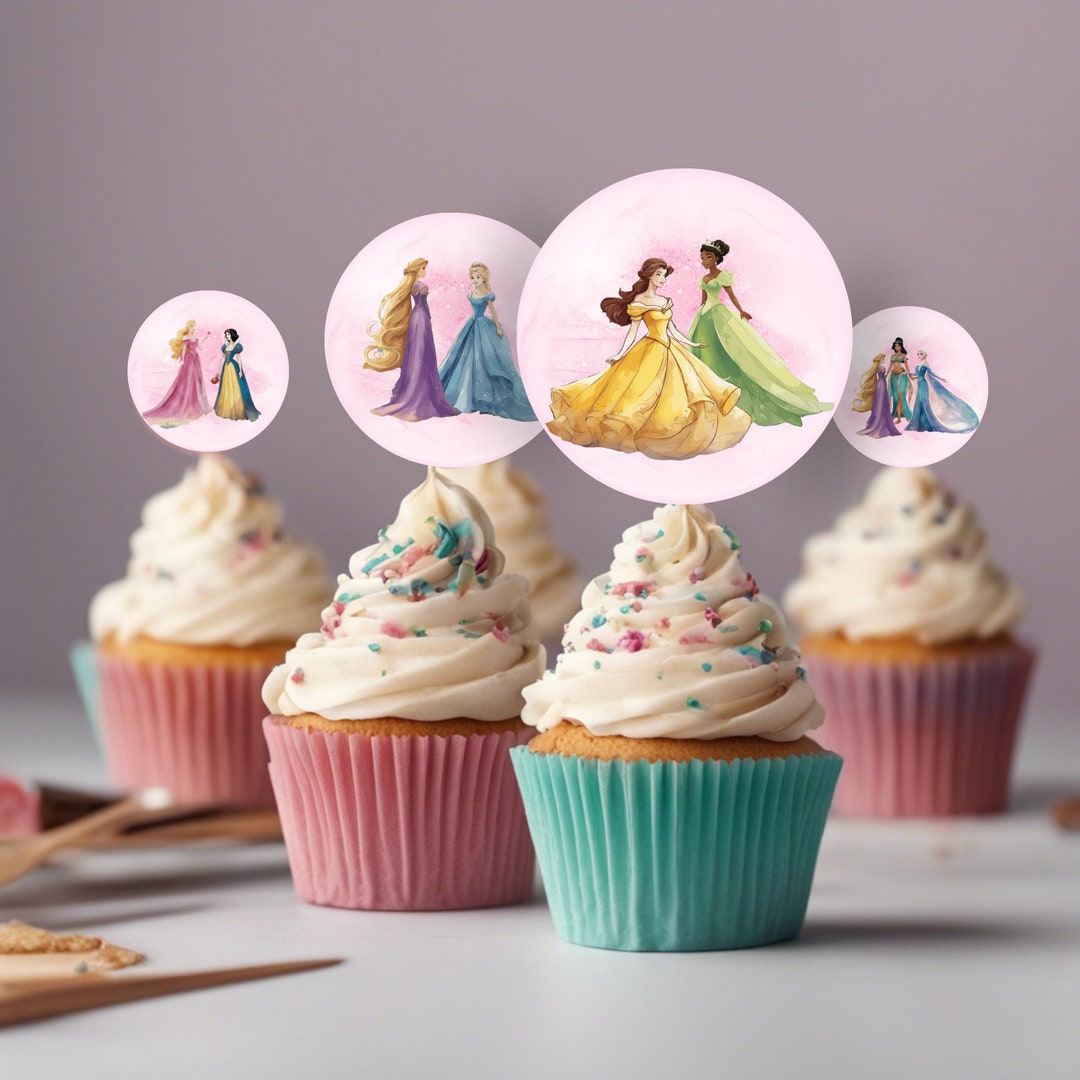 Princess Birthday Cupcake Toppers, Cupcake Toppers, Princess Baby ...