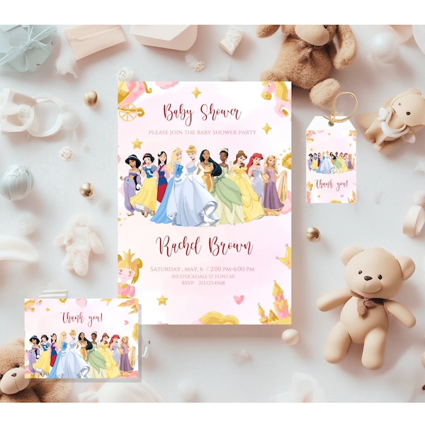 Princess Baby Shower Invitations - Etsy