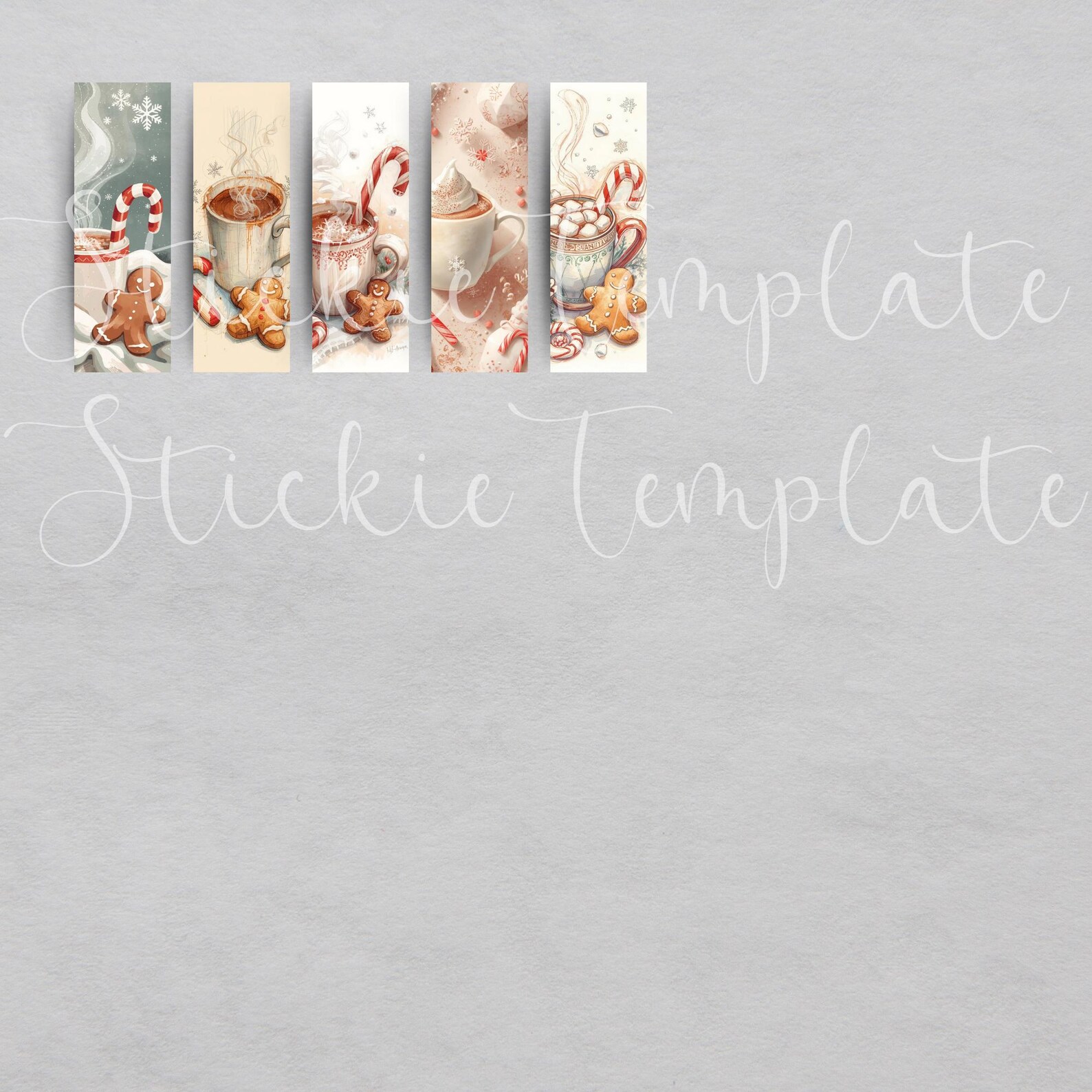 Watercolor Hot Cocoa Mug Bookmark Printable, Christmas Bookmark ...