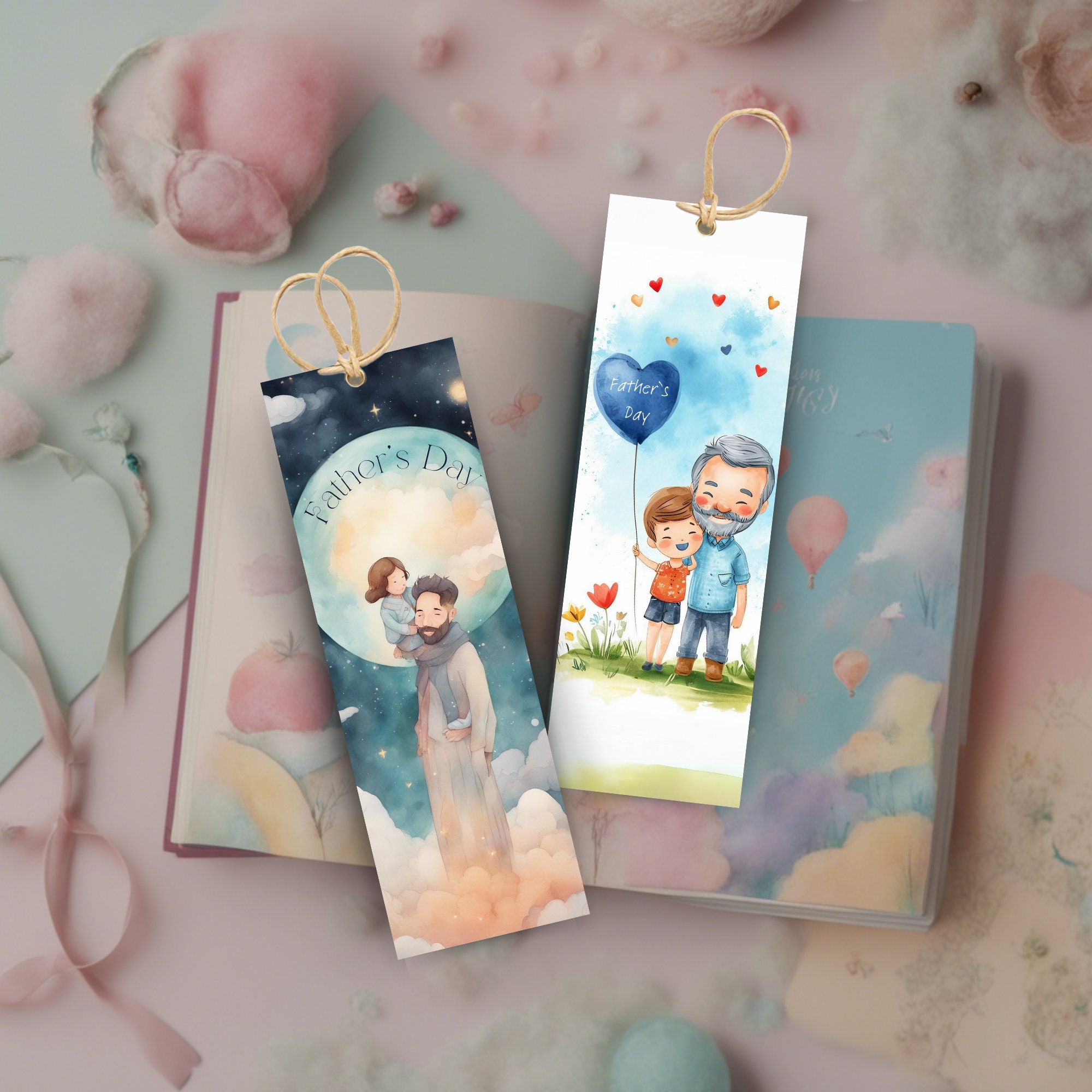 Father's Day Bookmark Printable, Fathers Day Gift, Bookmark Gift, PDF ...