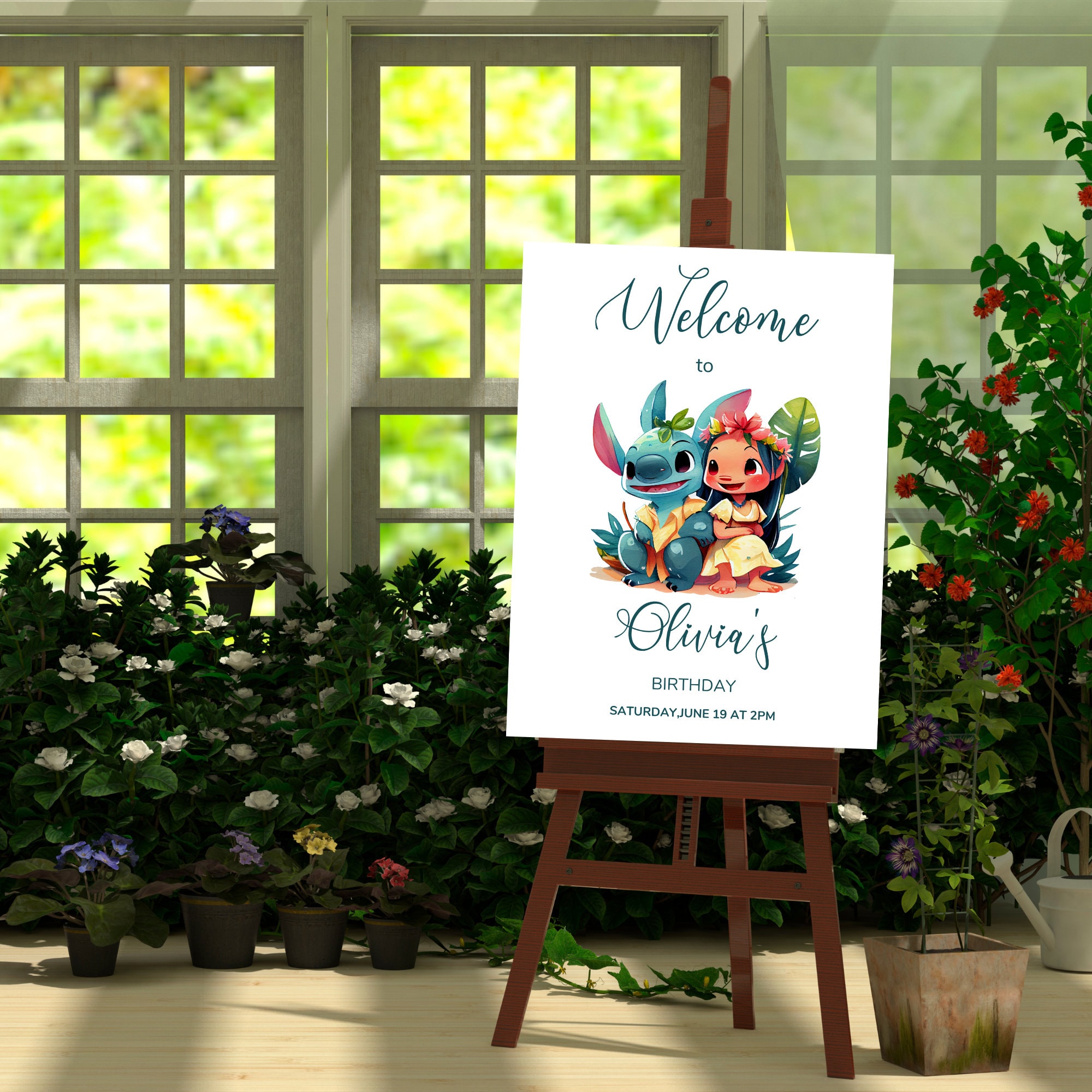 Stitch Welcome Sign, Lilo and Stitch Party Invitation, Welcome Sign ...