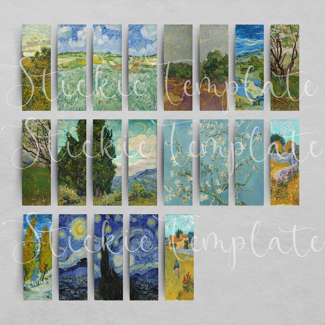 Vincent Van Gogh Bookmark Printable, Van Gogh Lovers Digital Bookmark ...