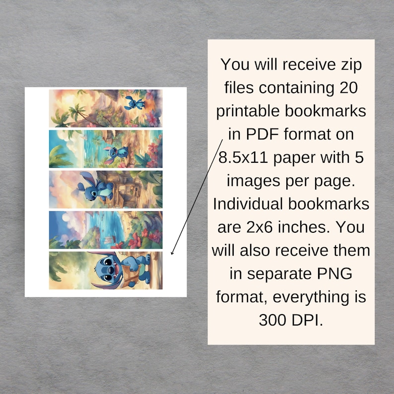 Lilo and Stitch Bookmark Printable, Book Lovers Designs, Digital Letter ...
