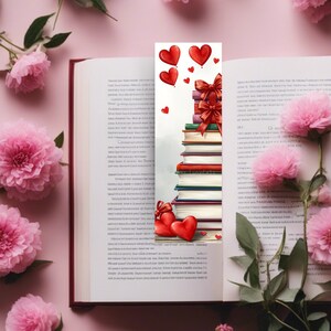 Valentine's Day Bookmarks Printable, Book Lovers Designs, Digital ...