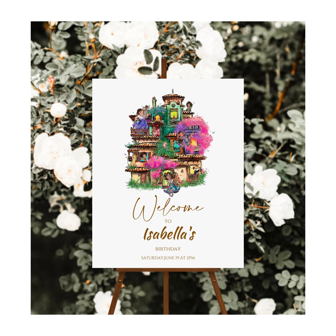 Encanto Welcome Sign Encanto Editable Template Welcome Sign - Etsy