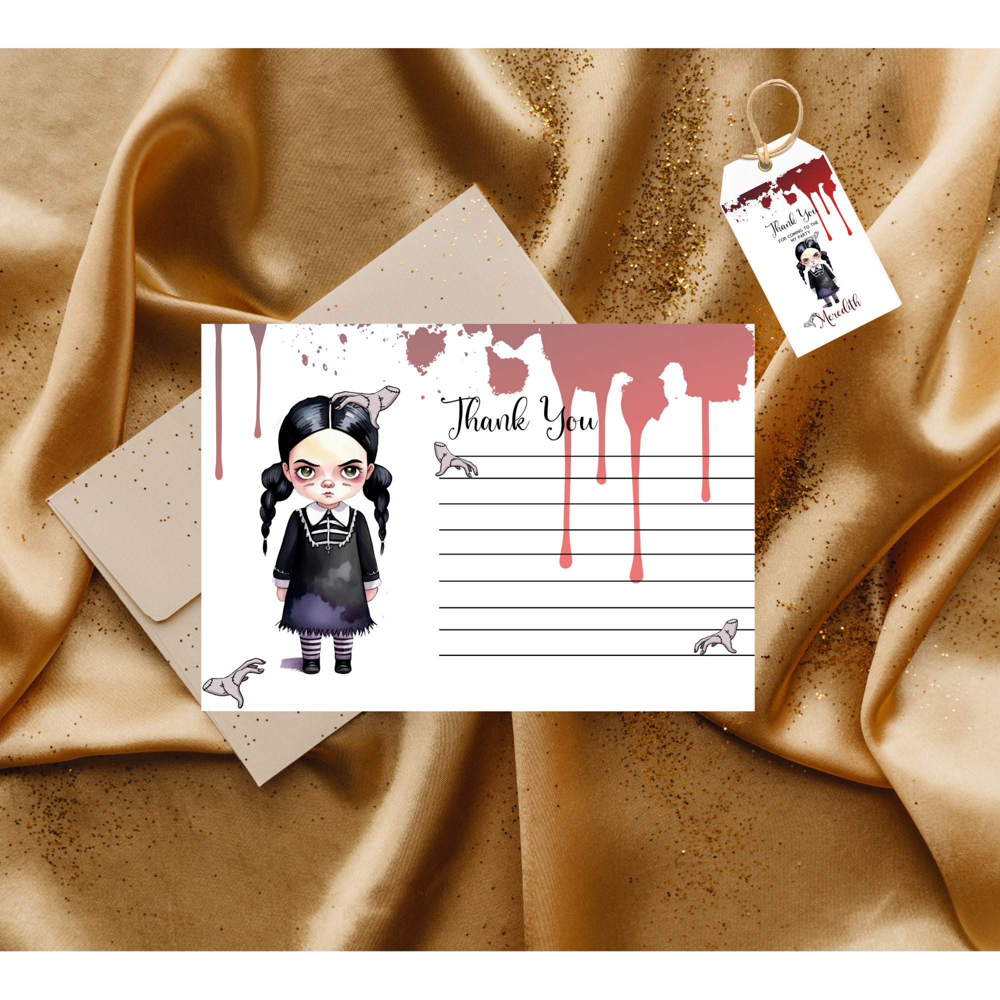 Wednesday Addams Birthday Invitation, Printable Wednesday Addams ...
