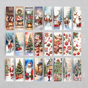 Christmas Bookmark Printable, Book Lovers Designs, Winter Bookmarks PDF ...