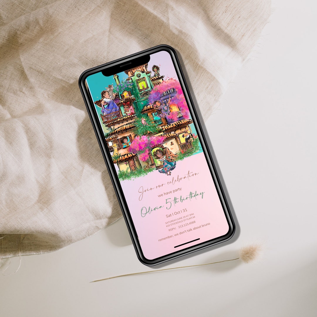 Isabella Encanto Birthday Invitation Digital Mobile Phone - Etsy