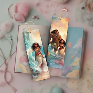 Moana Bookmark Printable, Hawaiian Moana Digital Bookmark Gift, Book ...