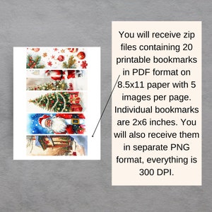 Christmas Bookmark Printable, Book Lovers Designs, Winter Bookmarks PDF ...