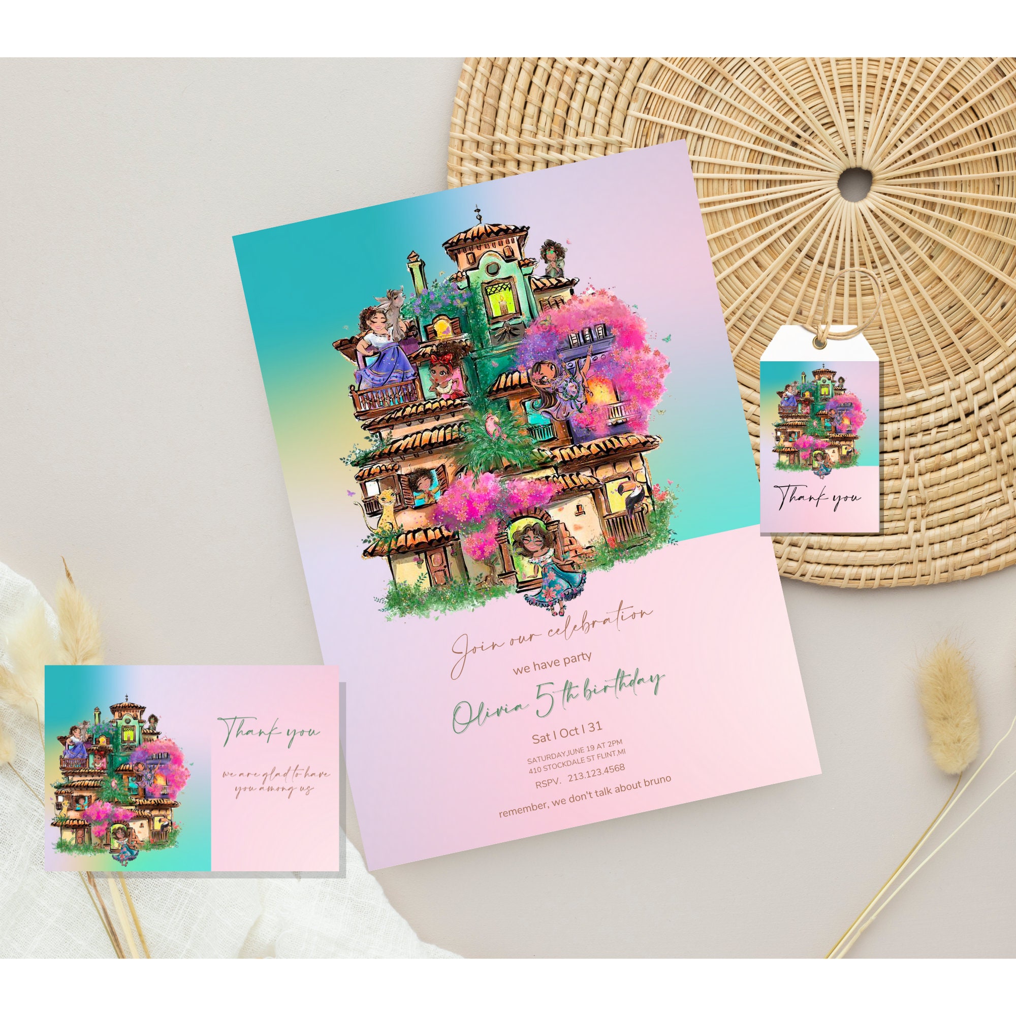 Encanto Birthday Invitation, Encanto Editable Invitation, Birthday ...