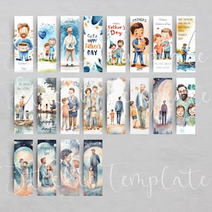 Father's Day Bookmark Printable, Fathers Day Gift, Bookmark Gift, PDF ...