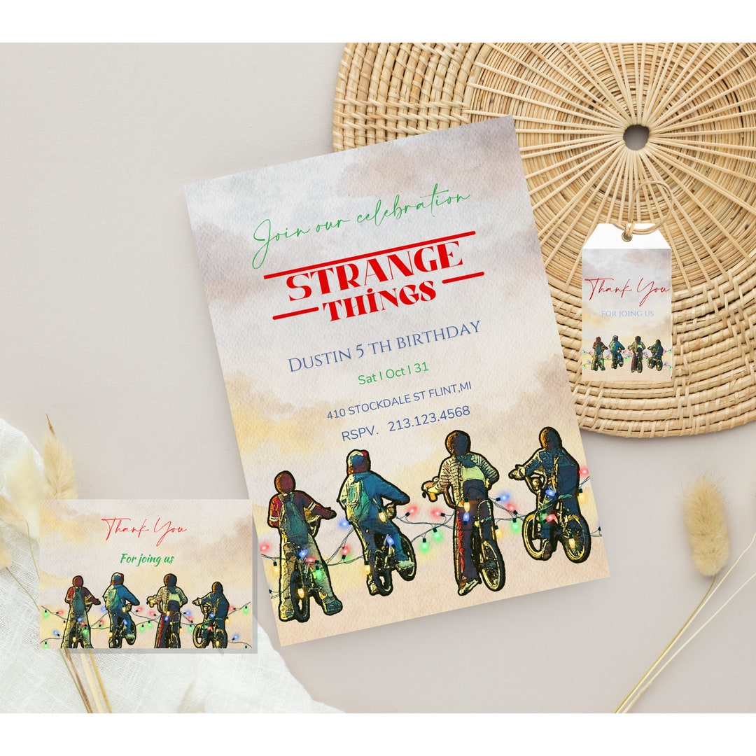 EDITABLE, Stranger Invitation, Any Age, Birthday Invitation, Digital ...