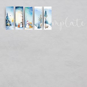 Digital Winter Bookmarks, Christmas Bookmark Printable, Book Lovers ...