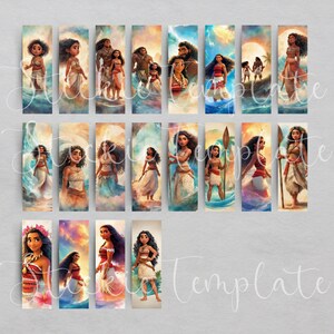 Moana Bookmark Printable, Hawaiian Moana Digital Bookmark Gift, Book ...