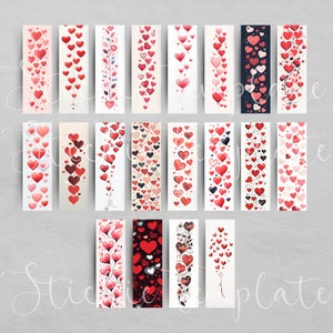 Valentine Days Bookmark Printable, Book Lovers Designs, Digital ...