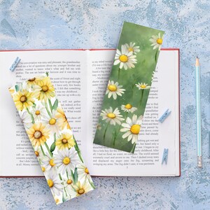 Flowers Bookmark Printable, Daisy Flowers Lovers Designs, Digital ...