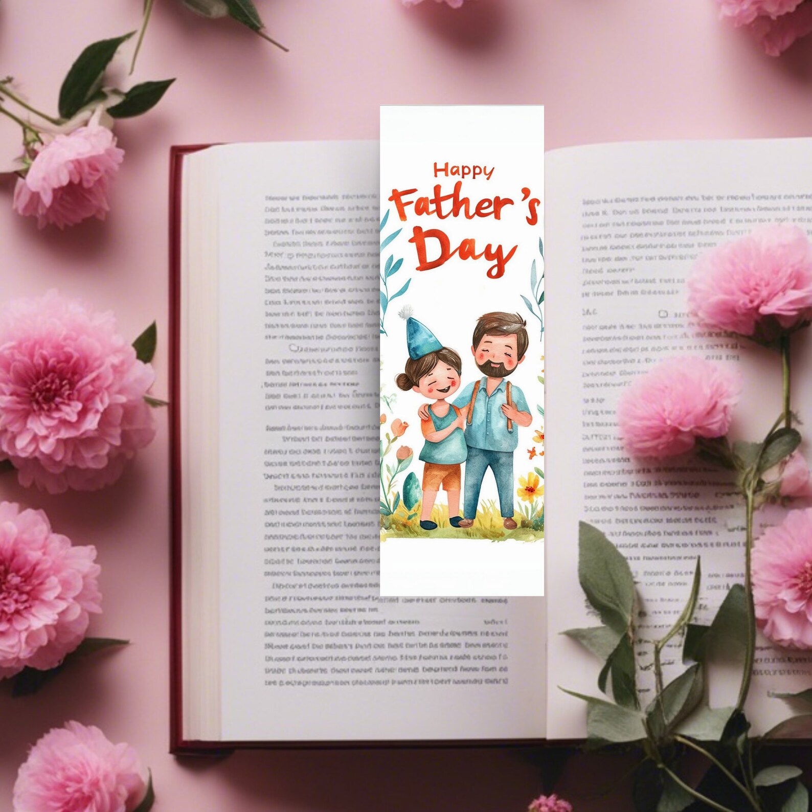 Father's Day Bookmark Printable, Fathers Day Gift, Bookmark Gift, PDF ...