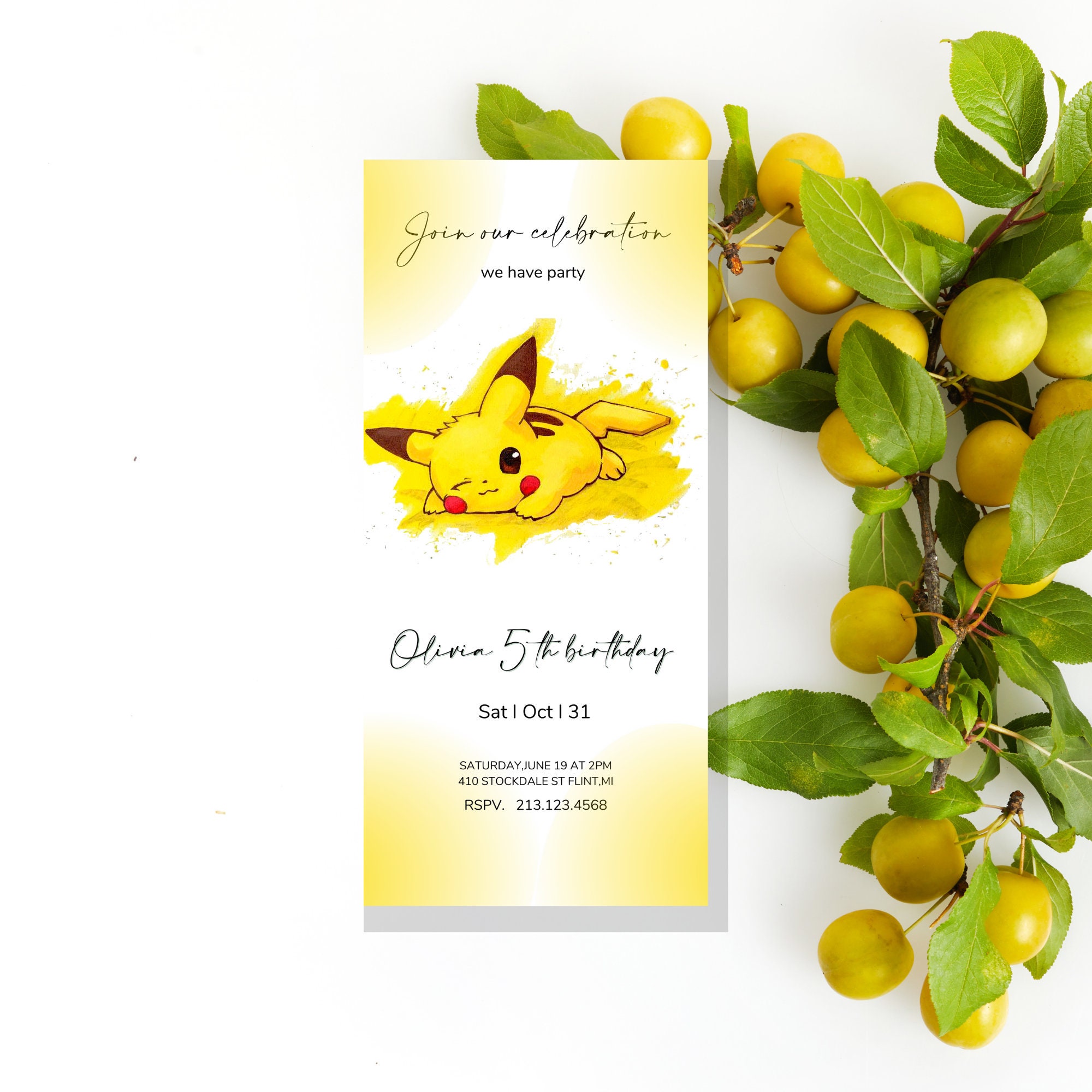 Invitación de cumpleaños de Pikachu Pokemon Boy Party texto - Etsy México