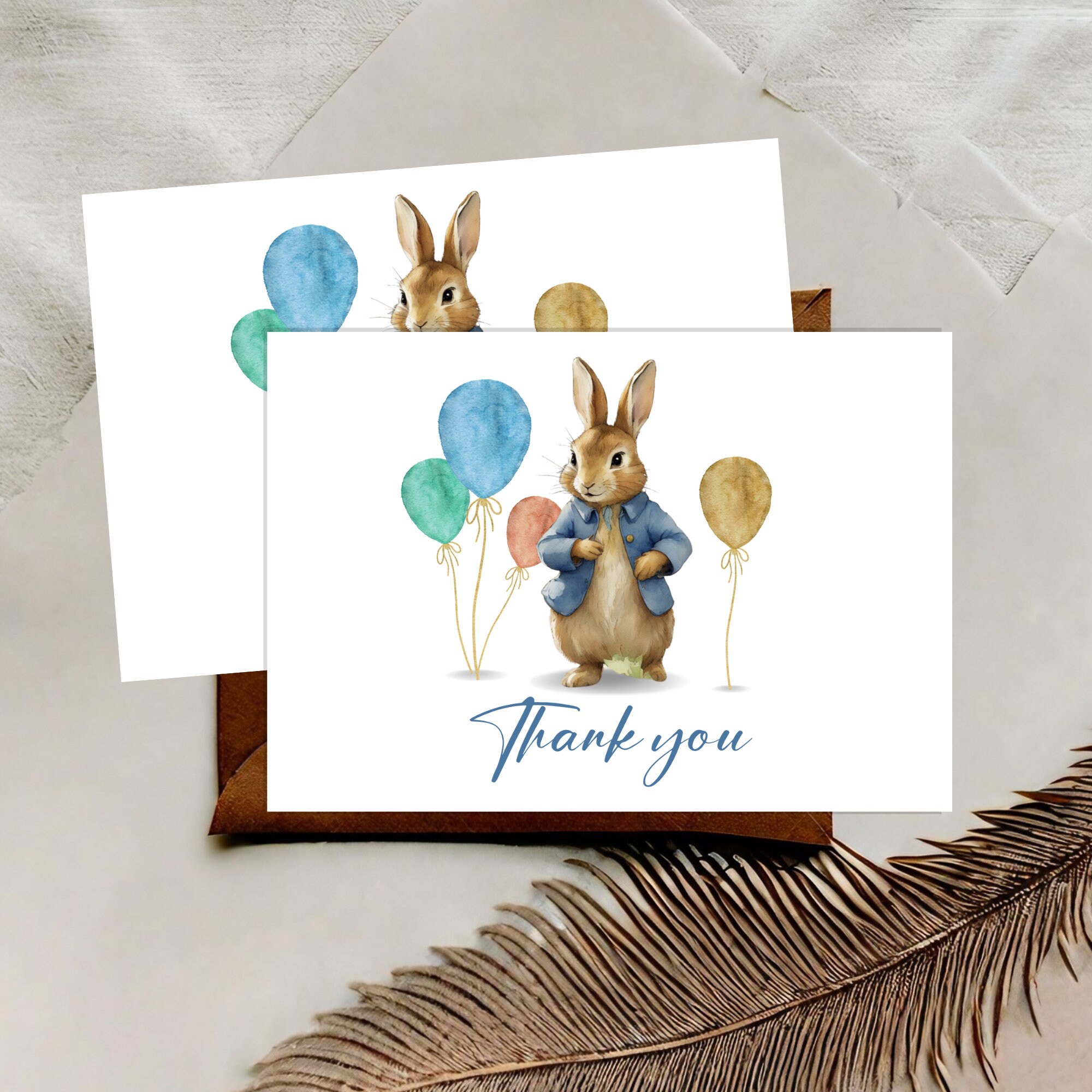 Peter Rabbit Thank You Card, Watercolor Peter Rabbit Thank You Card ...