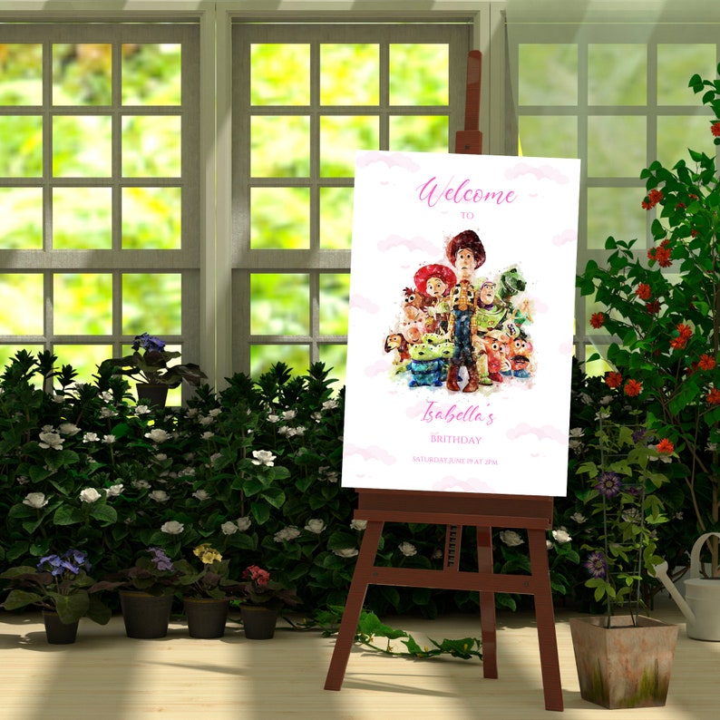 Toy Story Welcome Sign Lightyear Birthday Party Sign - Etsy