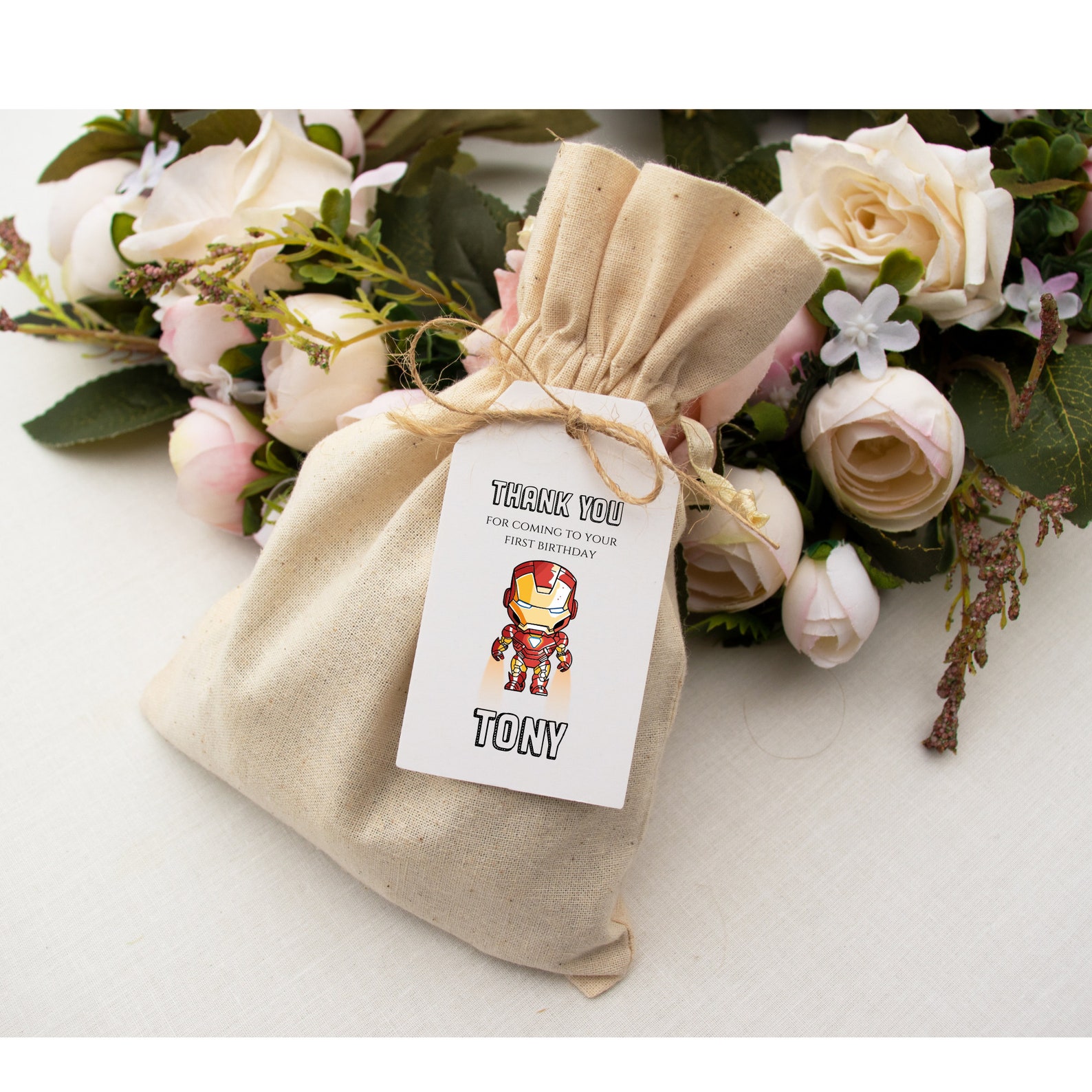 Iron Man Thank You Tag Template, Superhero Thank You Tag, Birthday Tag ...