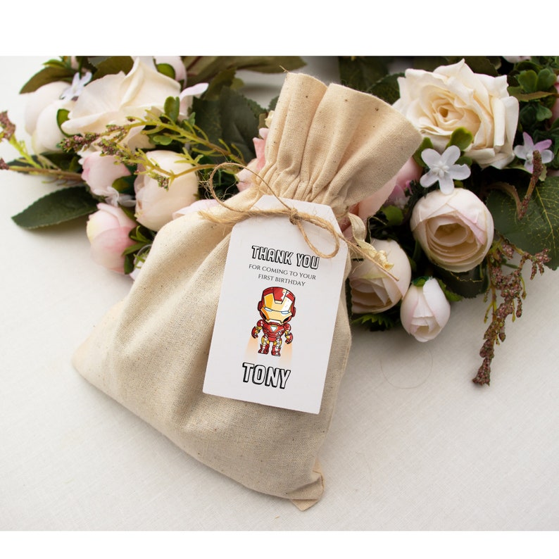 Iron Man Thank You Tag Template, Superhero Thank You Tag, Birthday Tag ...