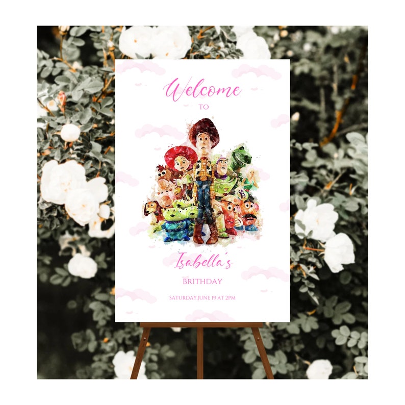 Toy Story Welcome Sign Lightyear Birthday Party Sign - Etsy