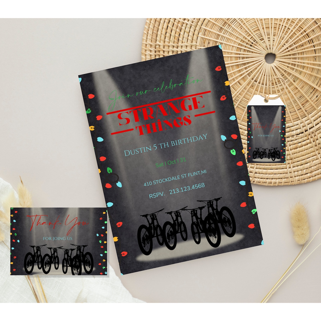 Stranger Things Invitation, Birthday Invitations, Stranger Things ...