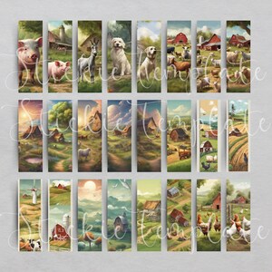 Farm Bookmark Printable, Farm Gift, Dog, Horse, Pig, Bookmark Gift, PDF ...