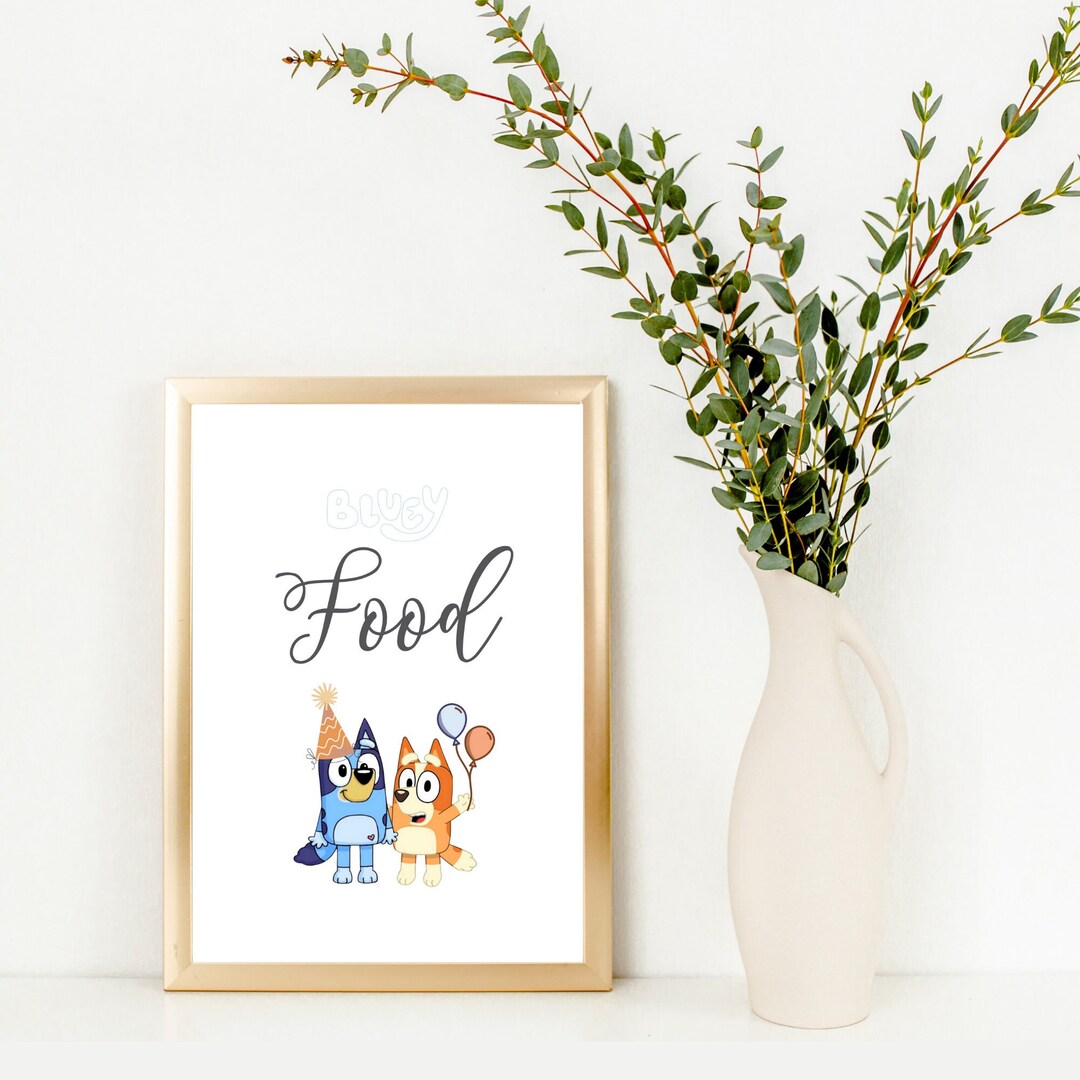 Bluey Birthday Food Sign Bluey Table Sign Bluey Birthday - Etsy Finland
